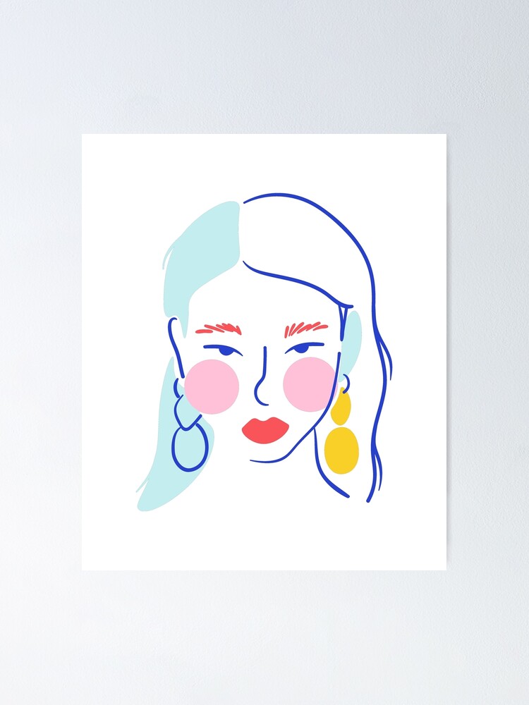 "cute girl drawing " Poster by yamenis | Redbubble