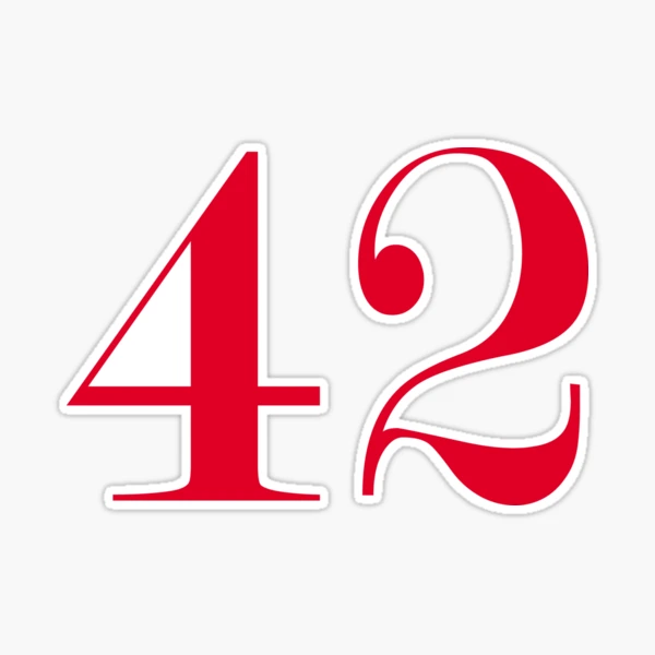 Número 42 Number 42 Stickers For Sale | TeePublic