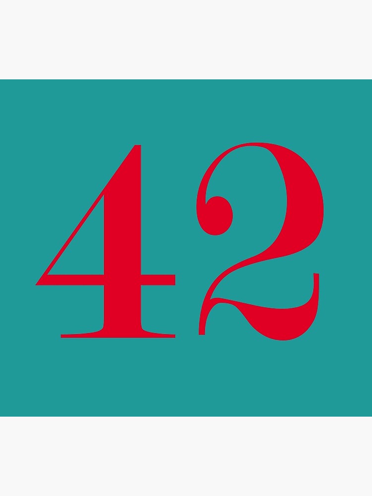 Póster «NUMERO ----42 EN COLOR ROJO» de solgel47 | Redbubble