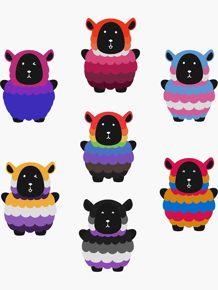 "LGBTQ Sheep" Sticker for Sale by kikimakesart | Redbubble