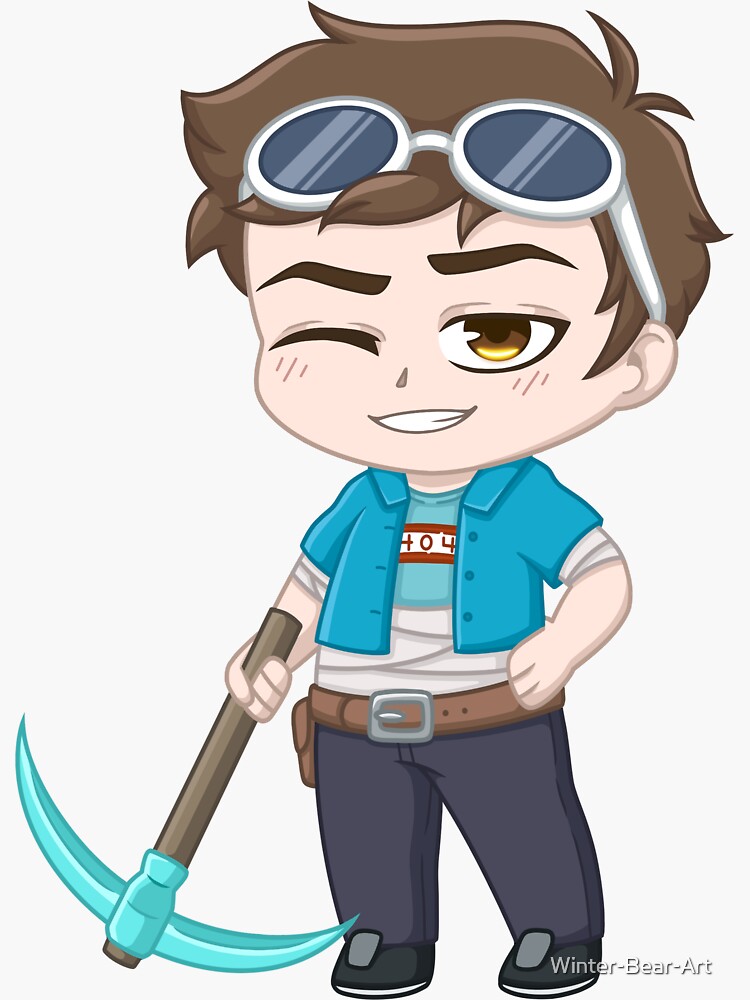 "Minecraft Chibi George / Georgenotfound" Sticker by Winter-Bear-Art ...