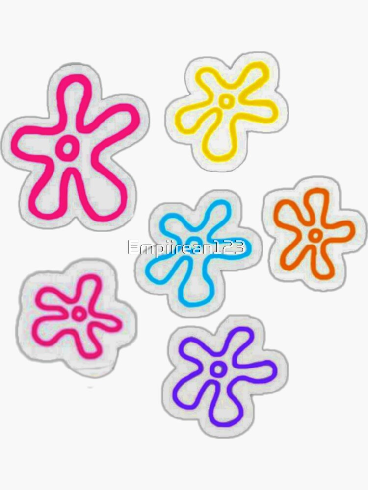 "spongebob flowers sticker pack " Sticker by Empiirean123 | Redbubble