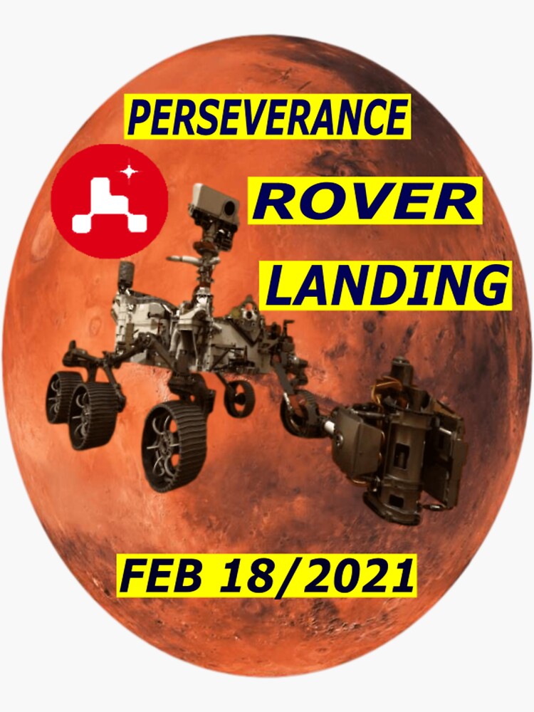 "Perseverance Rover Landing Mars 2021" Sticker by ennadifi | Redbubble