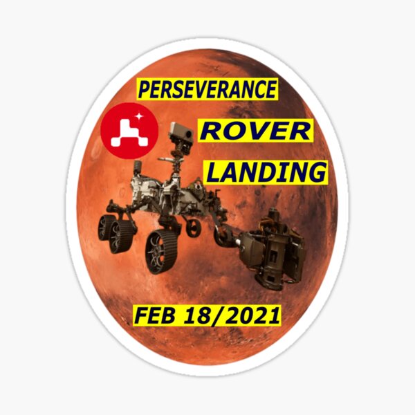 "Perseverance Rover Landing Mars 2021" Sticker by ennadifi | Redbubble