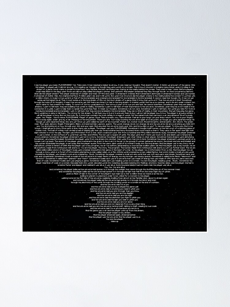 "Minecraft End Poem" Poster for Sale by Clairelevanss | Redbubble