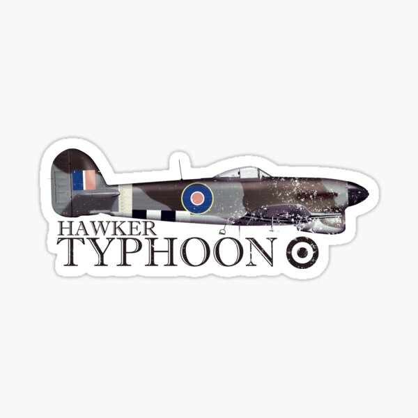 "Royal Air Force WW2 Typhoon Fighter Bomber Plane" Sticker for Sale by ...