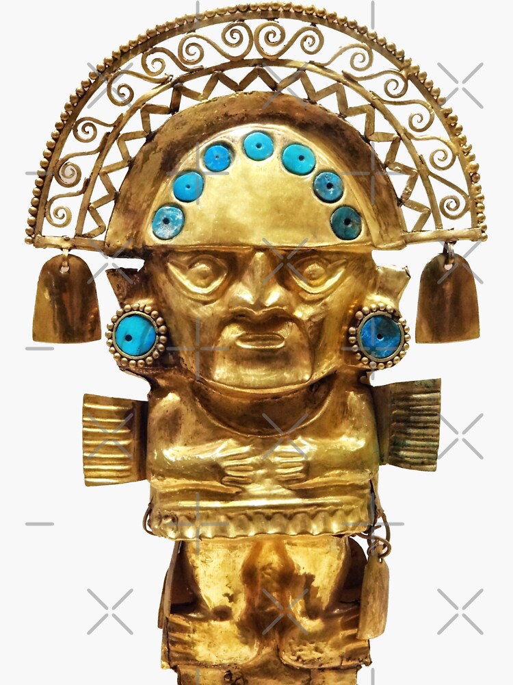 "Incas golden statue of Chimu" Sticker for Sale by Smaragdas | Redbubble