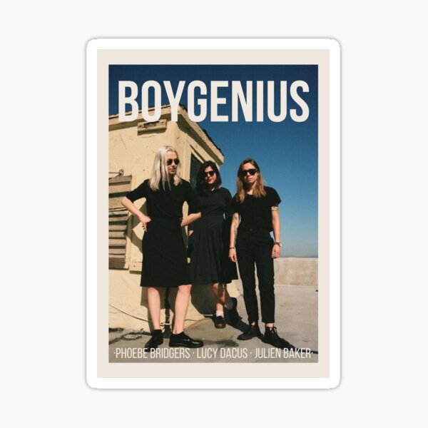 "boygenius poster design" Sticker by curlinashop | Redbubble