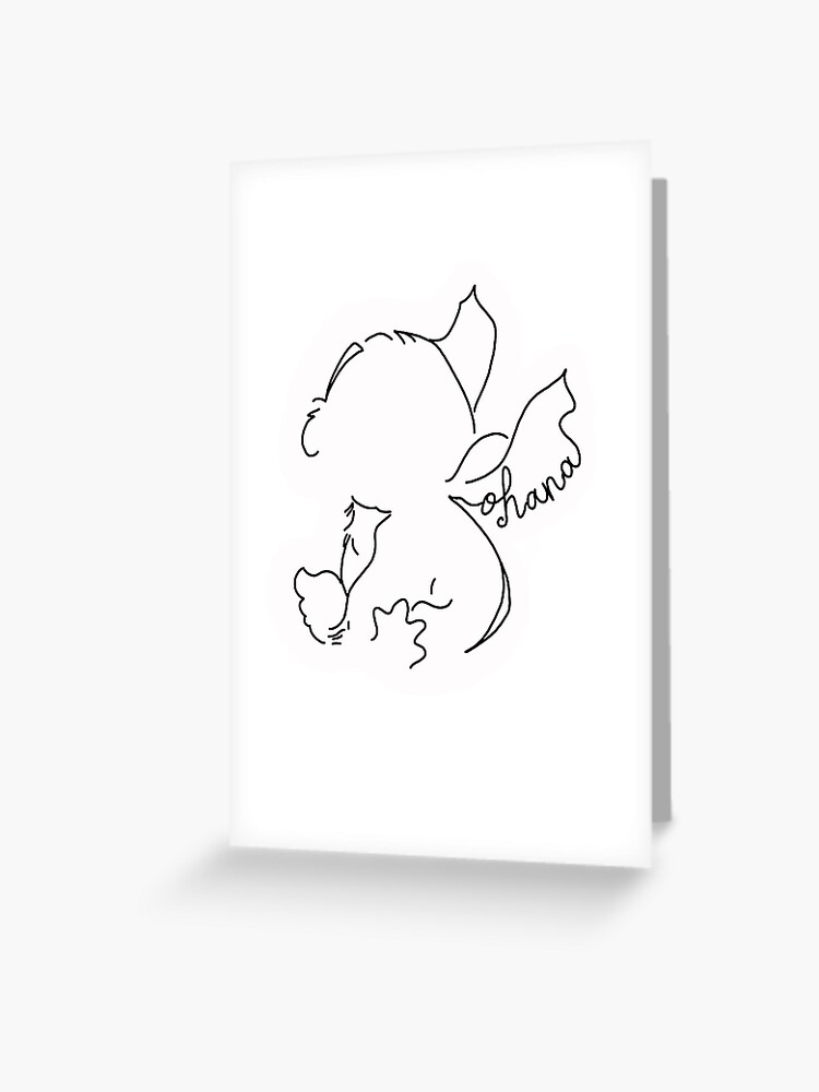 "Stitch/Ohana Line Art" Greeting Card for Sale by Alicia McCauley ...