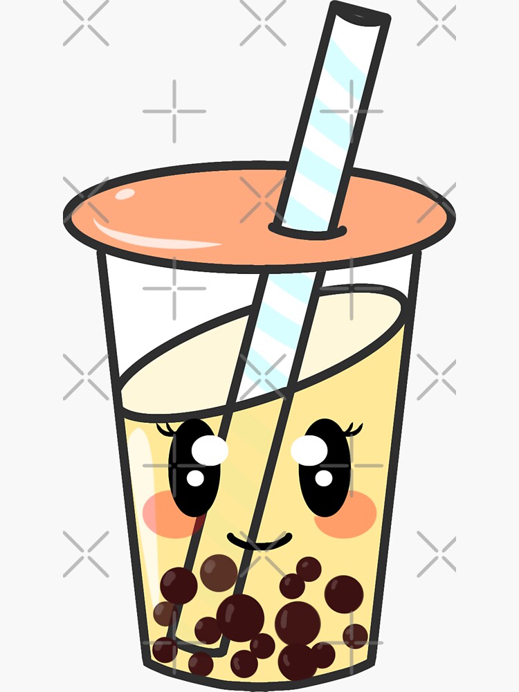 "Yellow Boba Tea" Sticker for Sale by qutieflyshop | Redbubble