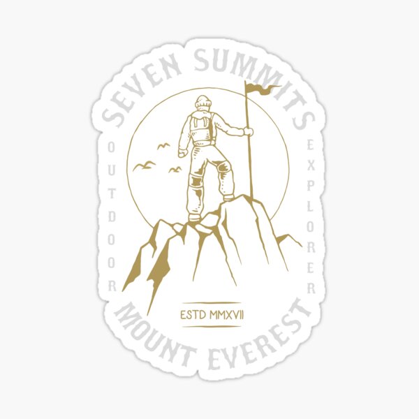 "The Seven Summits Mount Everest" Sticker by msimbao | Redbubble