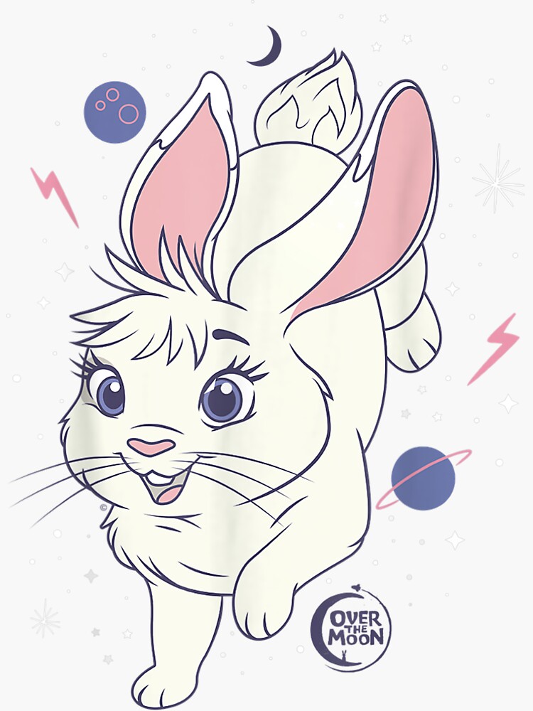"Over The Moon Bungee The Rabbit" Sticker for Sale by JessicaHealey ...