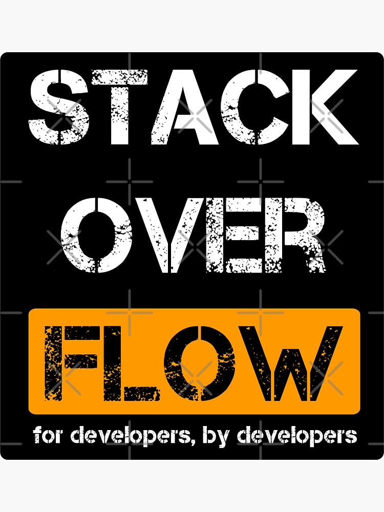 Stack Overflow Font Original 1 Sticker By Humansyntax Redbubble 8568