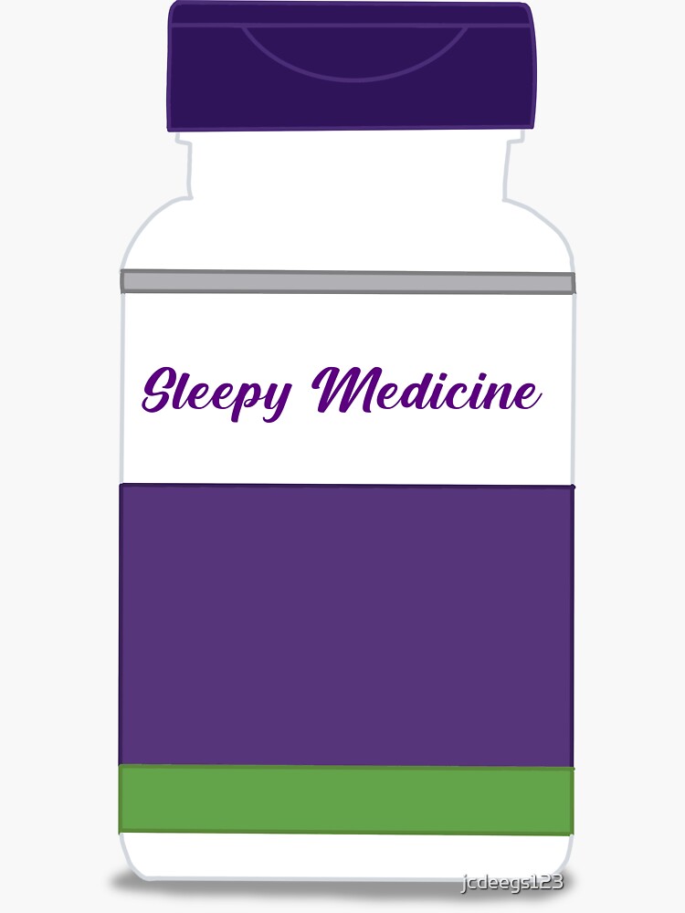 "Sleepy Medicine Pill Bottle (Melatonin)" Sticker for Sale by ...