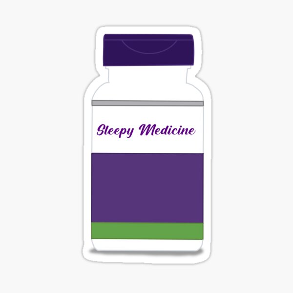 "Sleepy Medicine Pill Bottle (Melatonin)" Sticker for Sale by ...