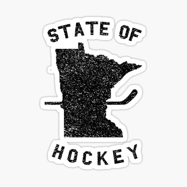 "Minnesota State of Hockey" Sticker for Sale by MinnesotApparel | Redbubble