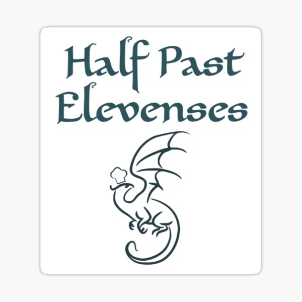 "Half Past Elevenses Logo BLOCK BACKGROUND WHITE" Sticker for Sale by ...