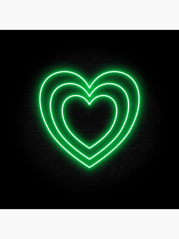 Neon Green Hearts