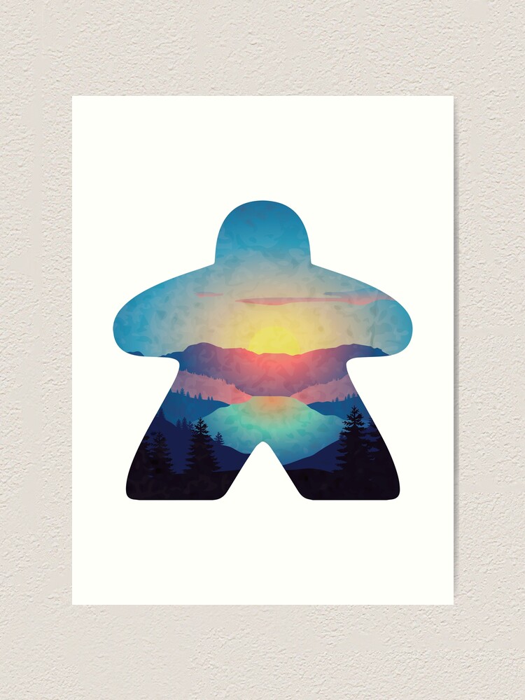 "Beautiful Sunset Adventure Meeple Board Game Scene" Art Print for Sale ...