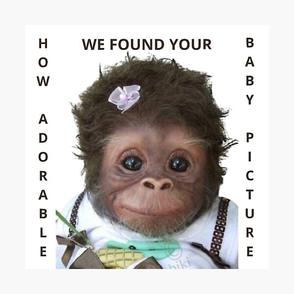 Lámina fotográfica «Cómo Adorable Imagen De Bebé Diseño De Meme De ...