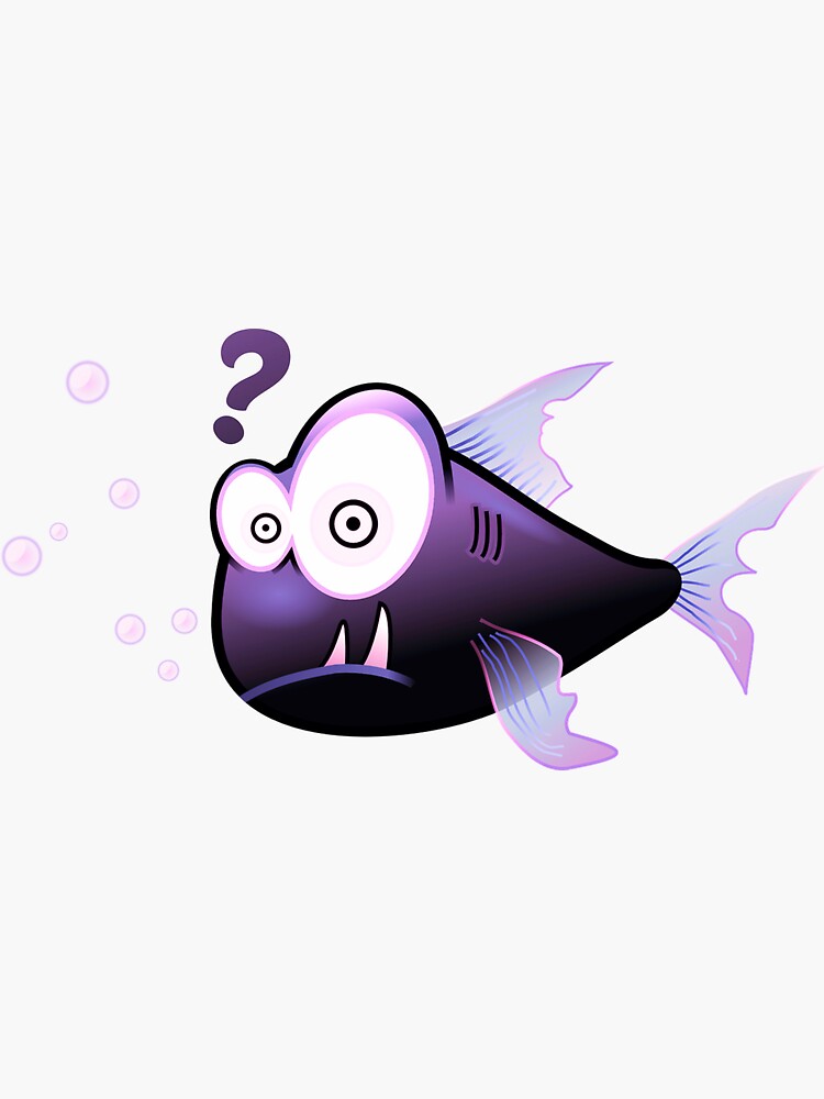 "confused fish" Sticker for Sale by Everland007 | Redbubble