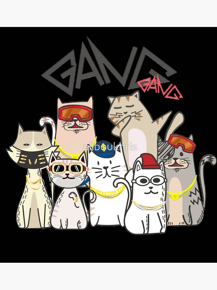 "Cute cat gang with hand drawn cartoon " Art Print by aliboukhris ...