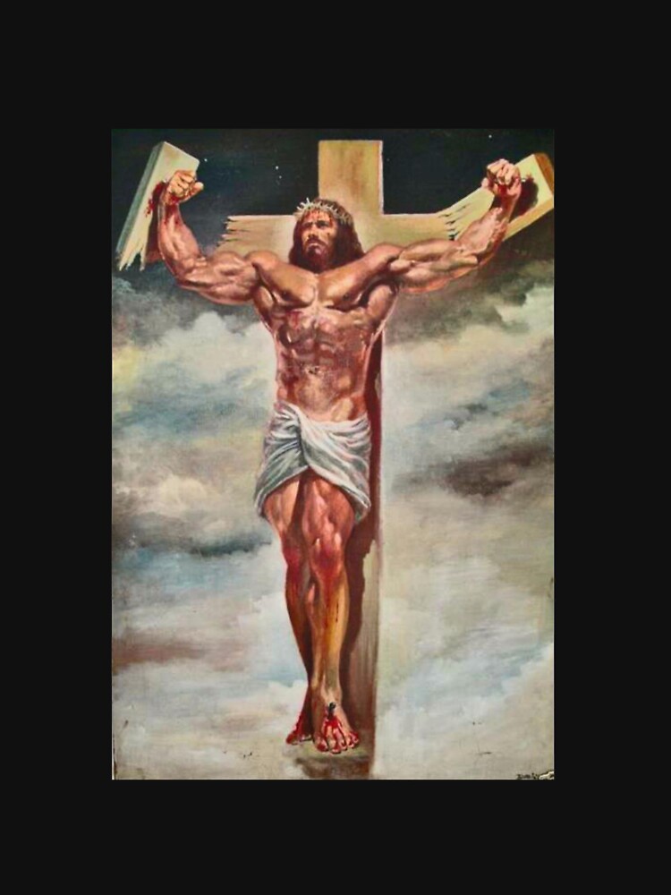 "Muscle Jesus Christ " T-shirt by ESTEBANFRANCO | Redbubble