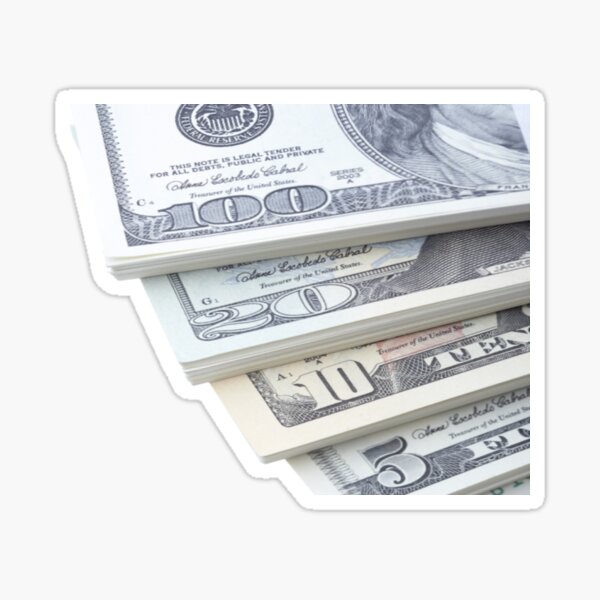 Pegatina «Billetes de dólar, todos ustedes» de KH-Designing | Redbubble