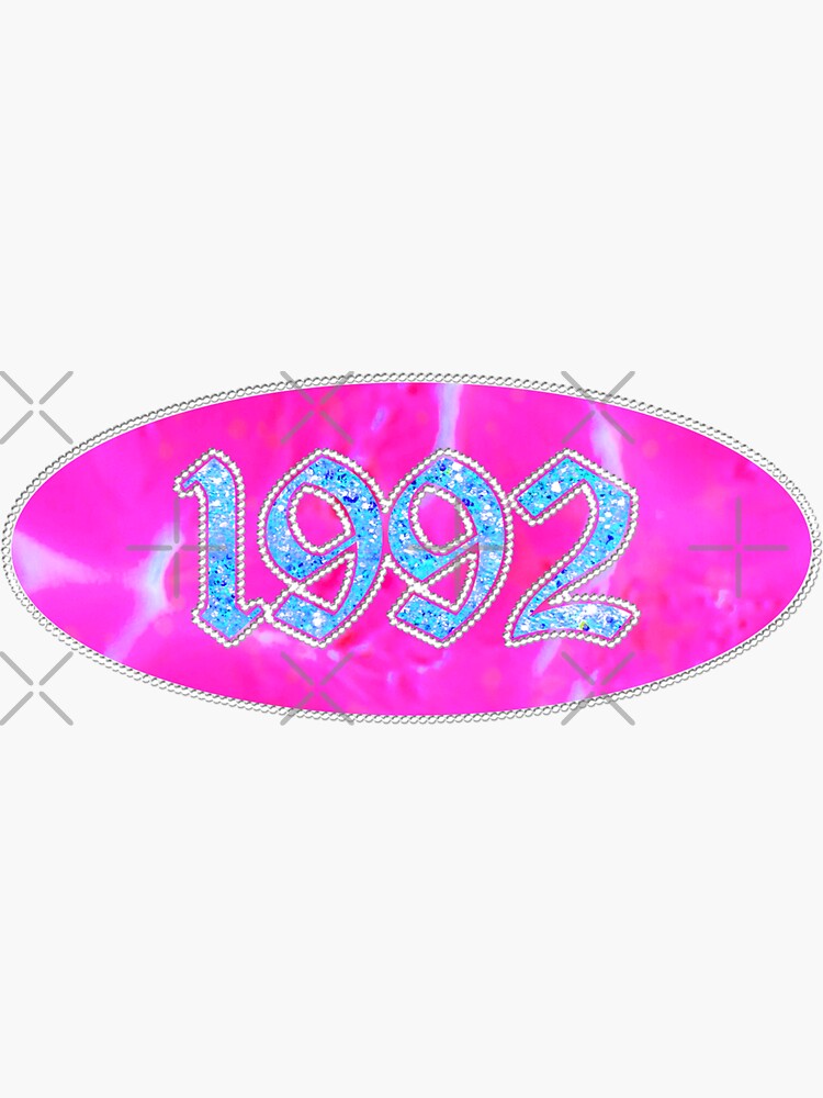 "1992 Birth Year " Sticker for Sale by POPHOLIC | Redbubble
