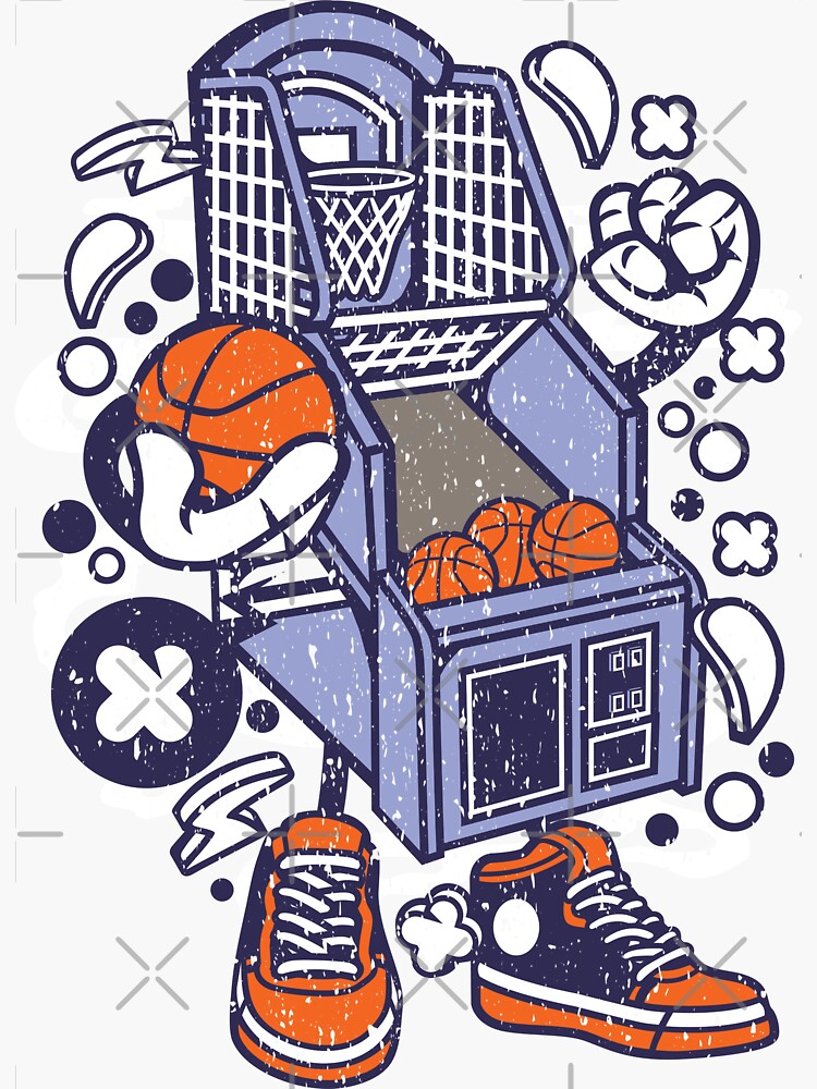 "Basketball Arcade" Sticker for Sale by Sinfamous | Redbubble