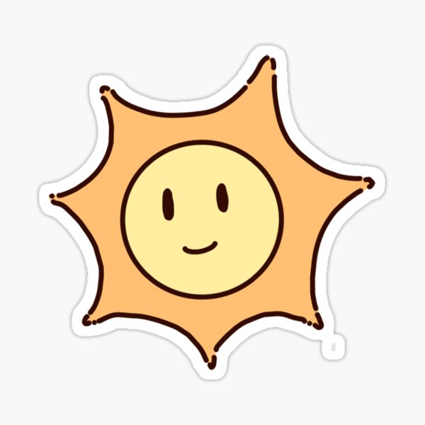 "Happy Sun " Sticker for Sale by beepboopbap1 | Redbubble