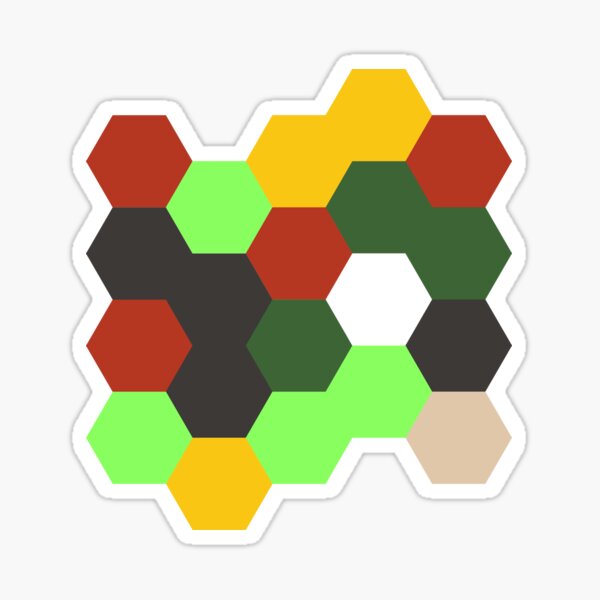 "Simple Hex Map" Sticker by Albrithr | Redbubble