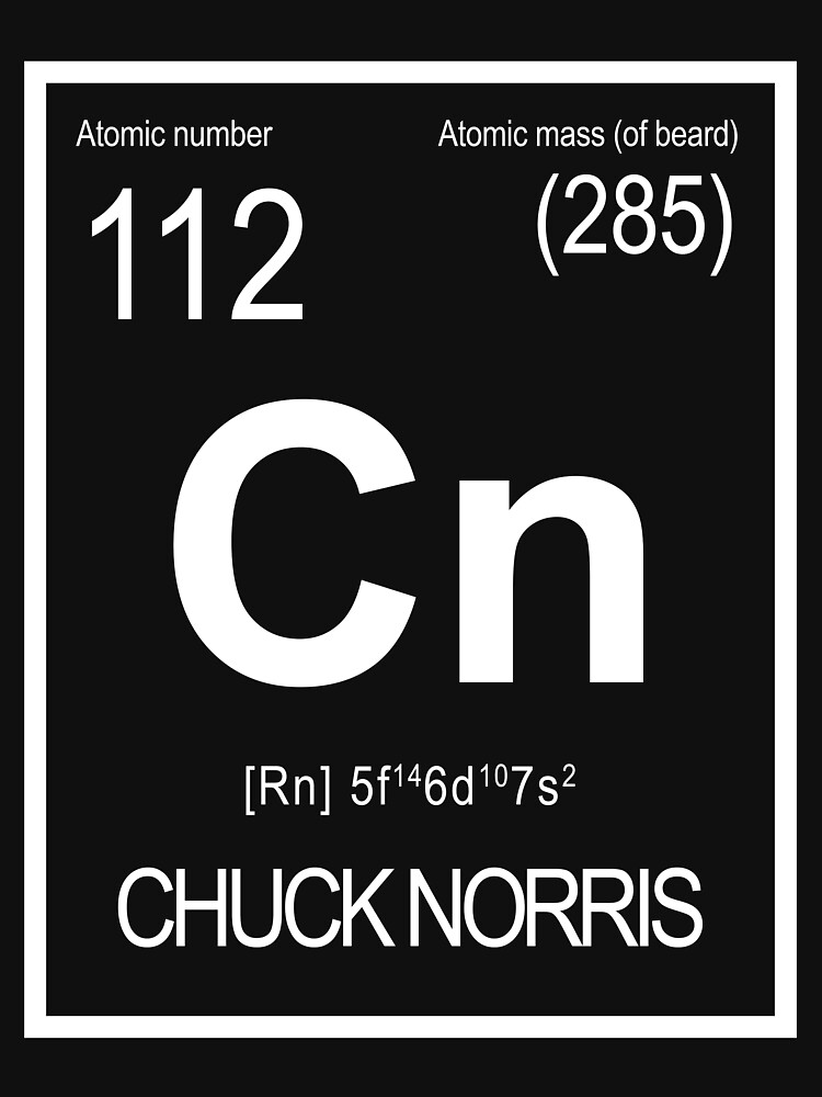 Chuck Norris - Periodic Table of Elements Classic T-Shirt sold by ...