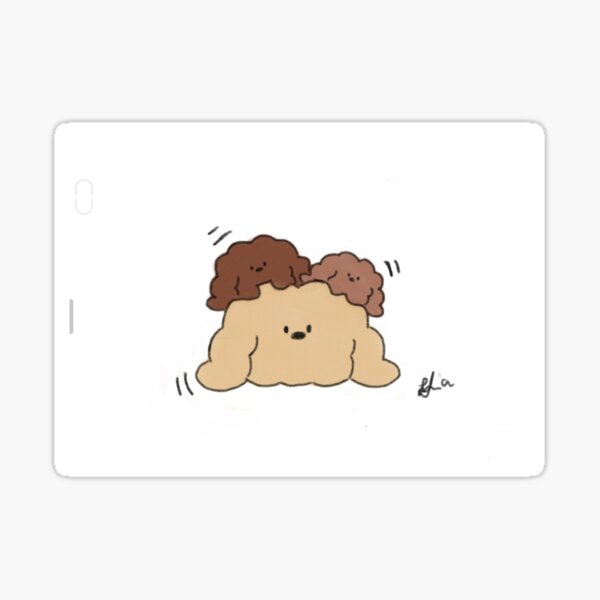 "fluffy dogs " Sticker for Sale by Sofaaa17 | Redbubble