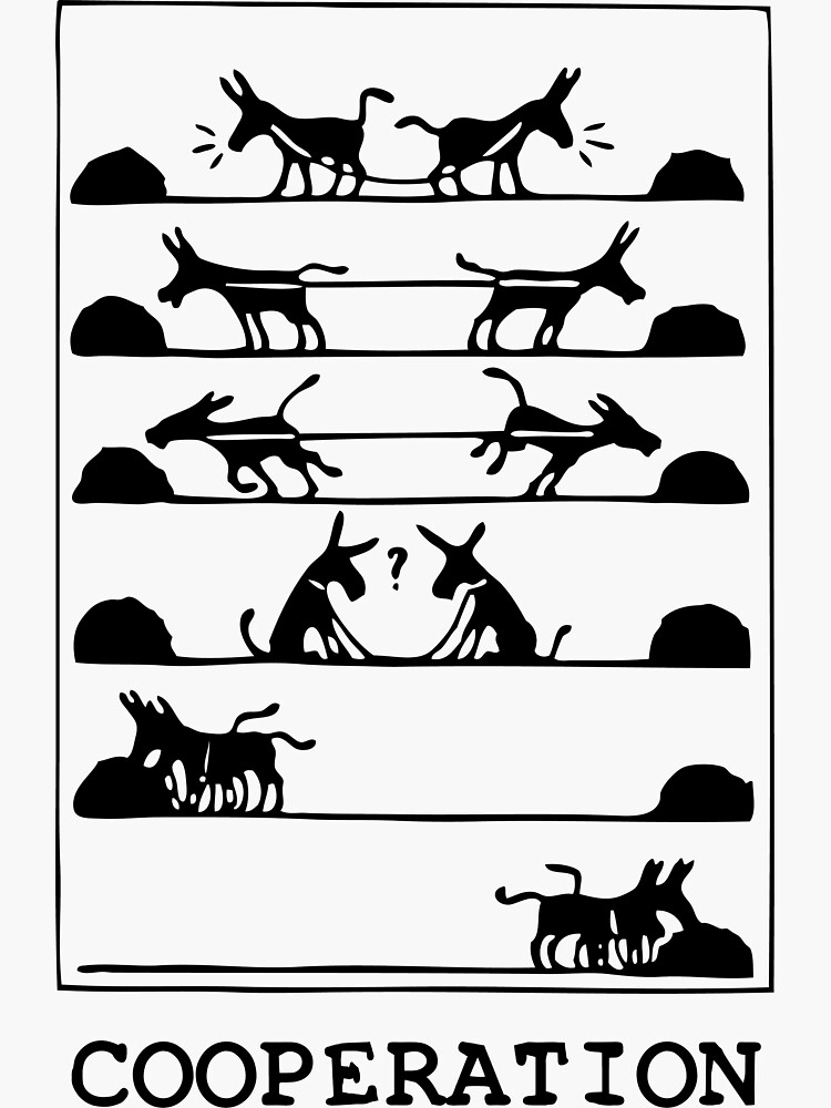 "What Is Cooperation?" Sticker for Sale by Gianni A. Sarcone | Redbubble