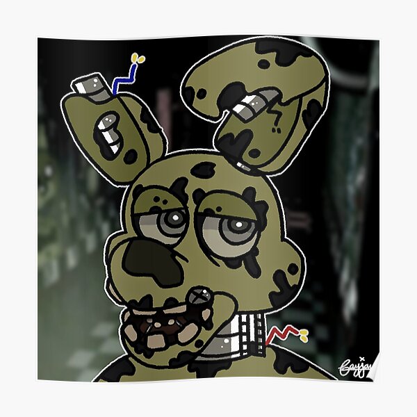 "Chibi Springtrap" Poster by TrashyFuckinRat | Redbubble
