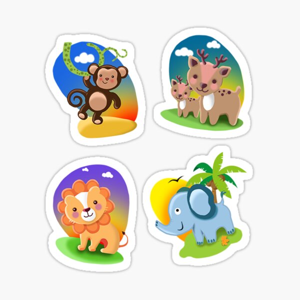 "zoo pack" Sticker for Sale by pety-world | Redbubble