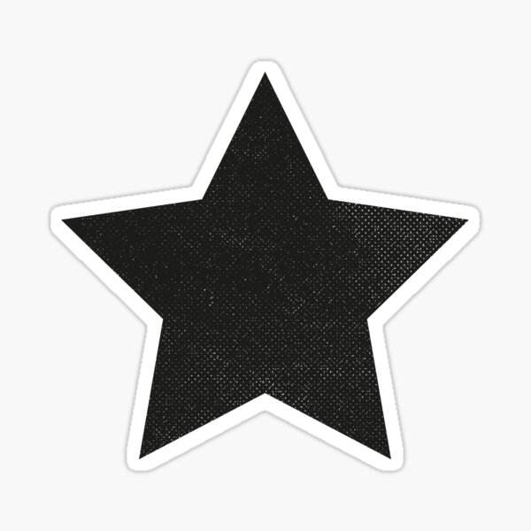 "Big Worn Black Star" Sticker for Sale by rafaeligualada | Redbubble
