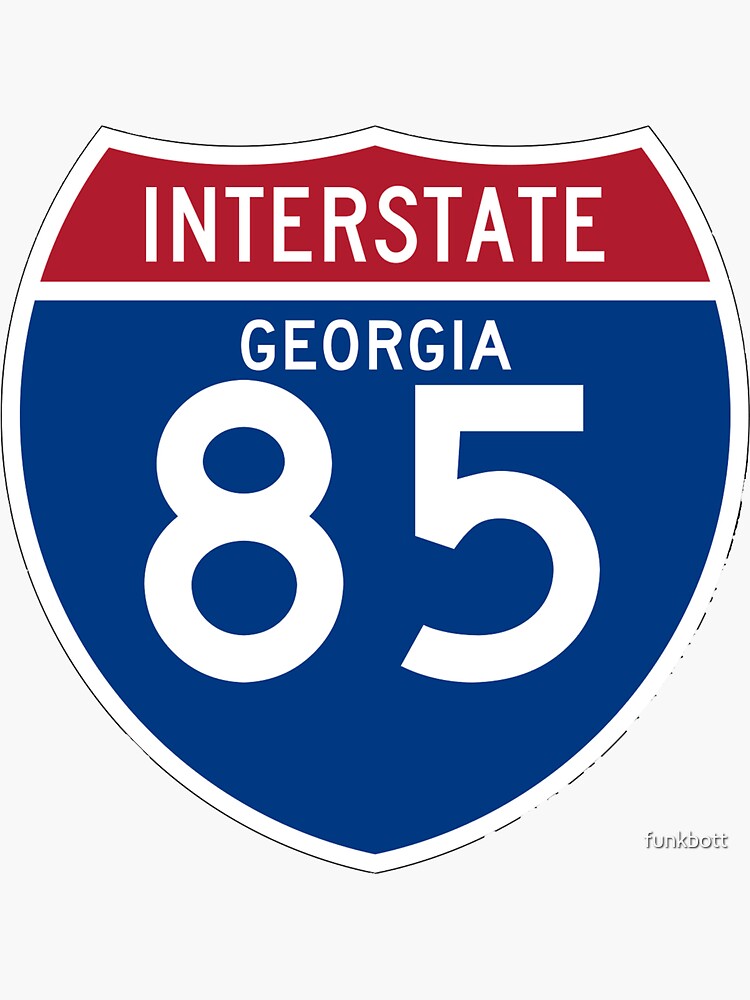"Georgia Interstate 85 Street Sign" Sticker for Sale by funkbott ...