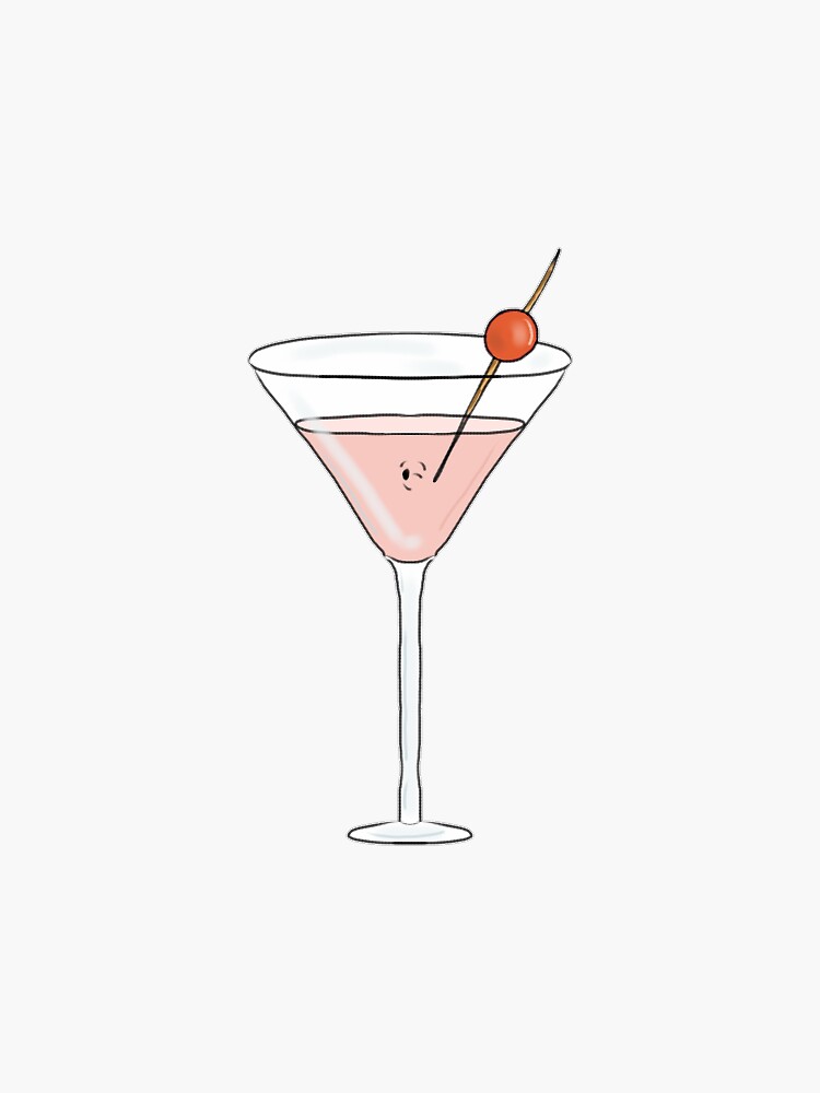 "Cocktails! " Sticker for Sale by thetastebuds | Redbubble