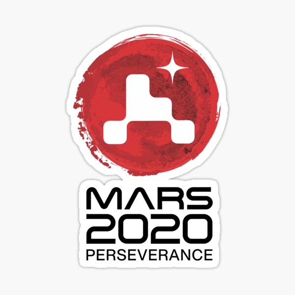 "MARS 2020 PERSEVERANCE ROVER GRAPHICS LOGO" Sticker by DRMRKT | Redbubble