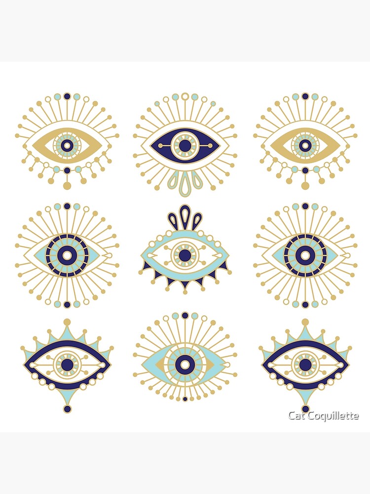 Evil Eye Collection on White Bag sold by DaviButler | SKU 24745414 | 25 ...