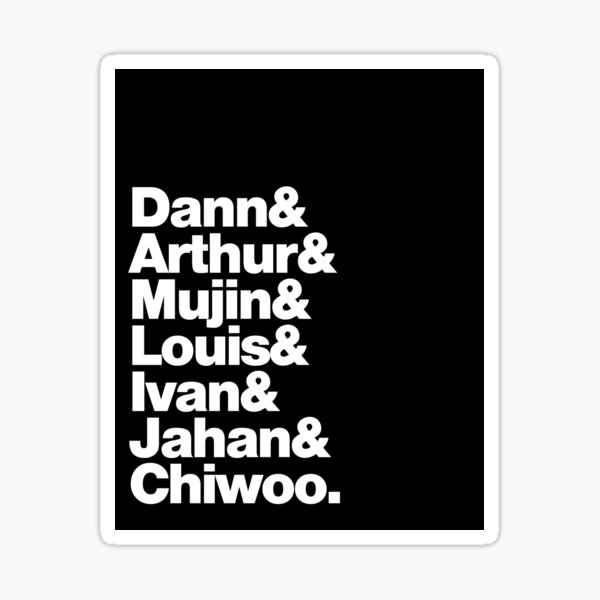 "KINGDOM & members names" Sticker for Sale by lovely-day | Redbubble