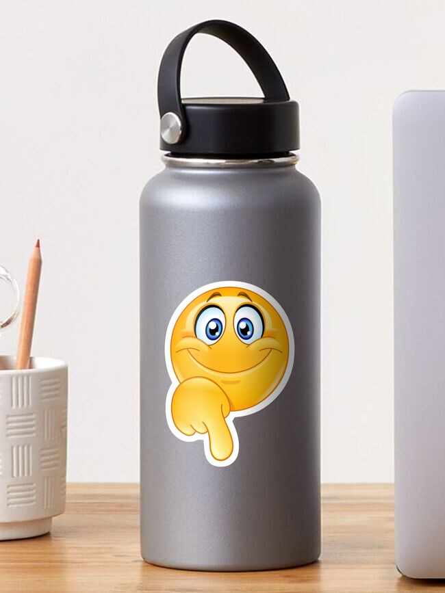 "Emoji emoticon pointing down" Sticker for Sale by yayayoy | Redbubble