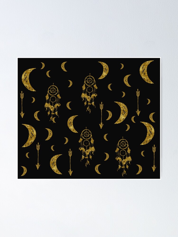 "Golden Moon" Poster by dianepascual | Redbubble