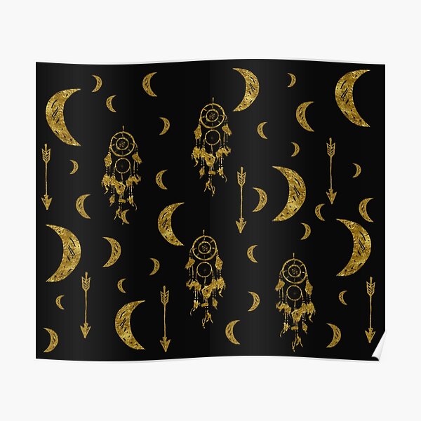 "Golden Moon" Poster by dianepascual | Redbubble