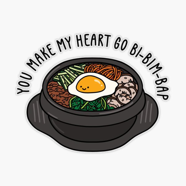 Korean Bibimbap Street Food Korean Food Sticker TeePublic