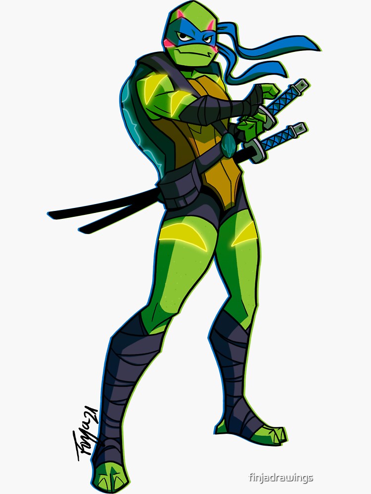"RotTMNT Leo Hamato - Leader" Sticker for Sale by finjadrawings | Redbubble