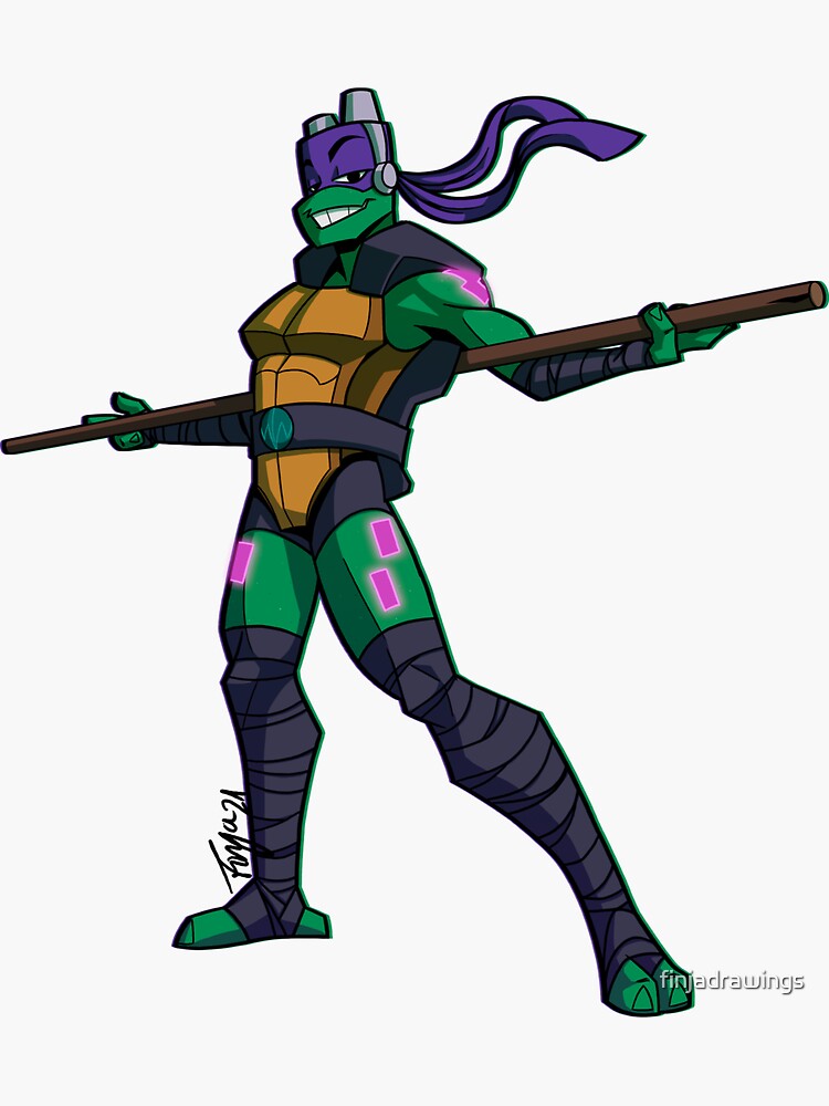 "RotTMNT Donnie Hamato - Brains" Sticker for Sale by finjadrawings ...