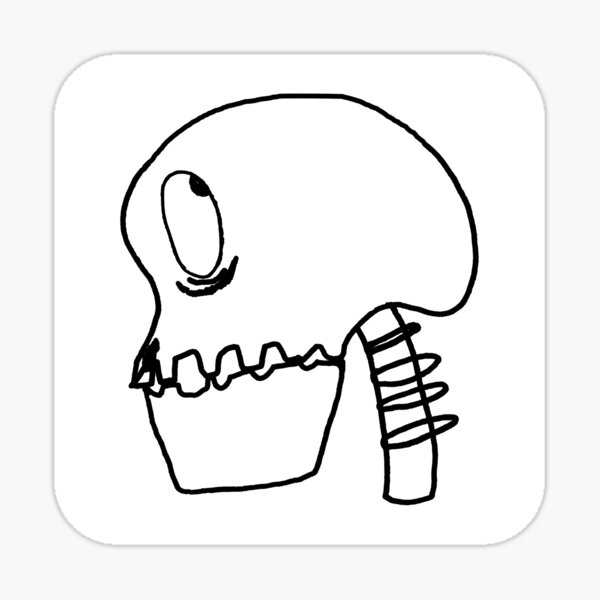 "Skull skeleton" Sticker by titanosdesign | Redbubble
